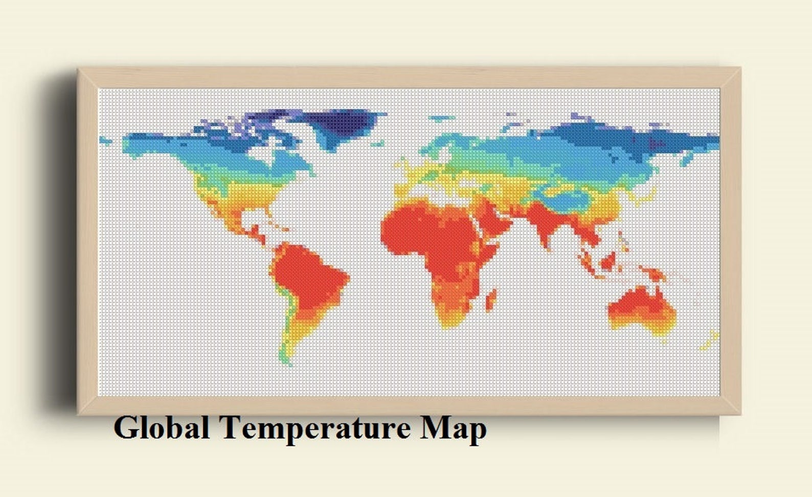 World Map Cross Stitch Pattern / Printable PDF Pattern / World - Etsy