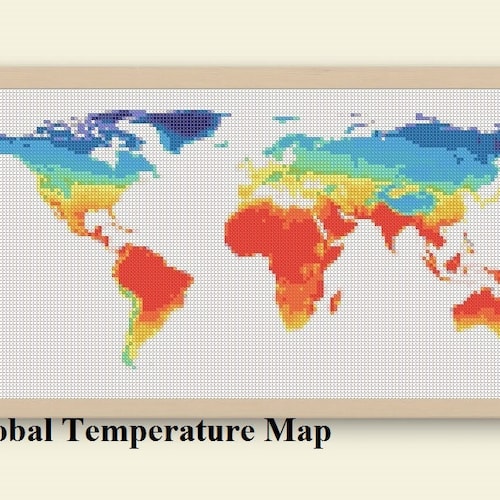 World Map Cross Stitch Pattern / Printable PDF Pattern / World | Etsy