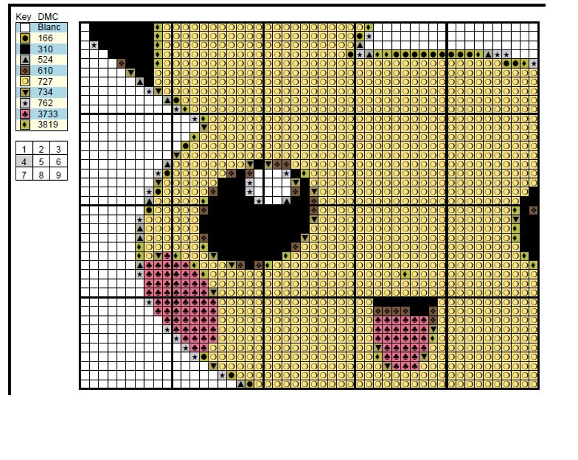 Detective Pikachu Pokemon Cross Stitch Pattern DMC Chart - Etsy