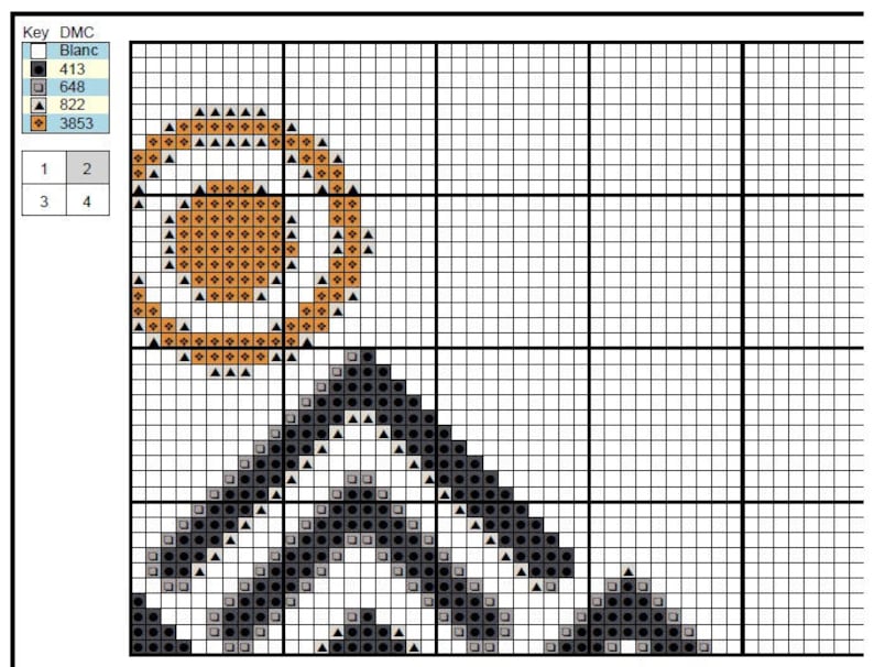 PDF Cross Stitch Pattern for Geometric Squares Repeating Cross Stitch ...