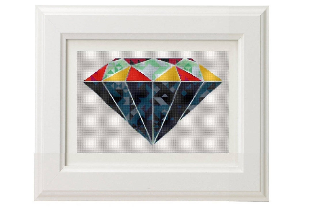 Diamond - Modern Cross Stitch Pattern (digital Format - PDF) - Etsy