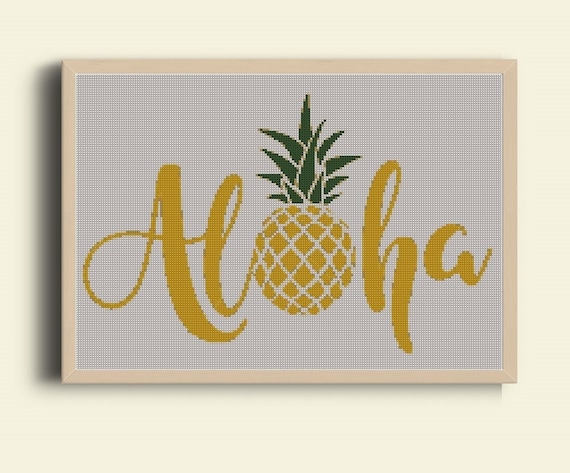 Aloha Cross Stitch Pattern Instant Download - Etsy
