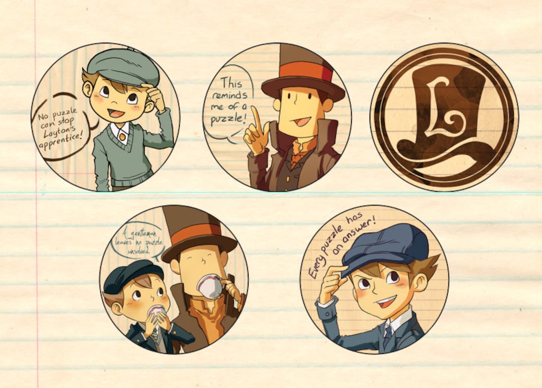 Professor Layton Pins - Etsy