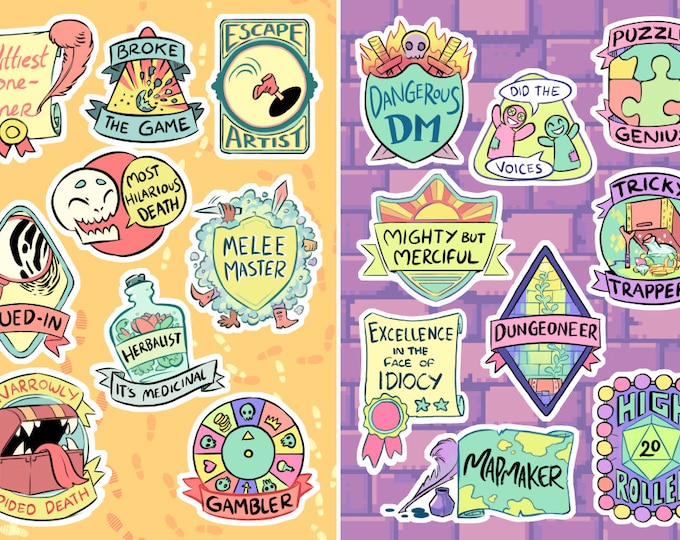 Dnd & RP Reward Stickers - Etsy