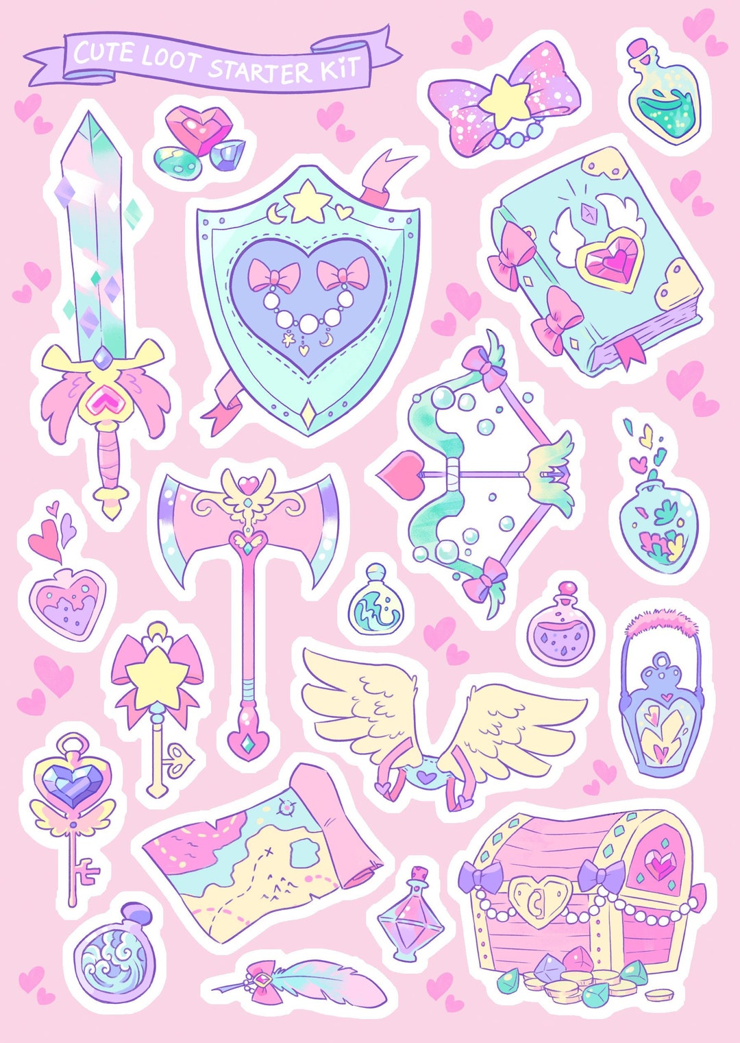 Cute Loot Starter Pack Stickers - Etsy