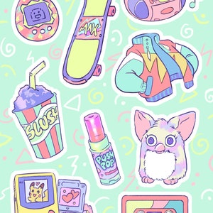 90's Kid Sticker Set - Etsy