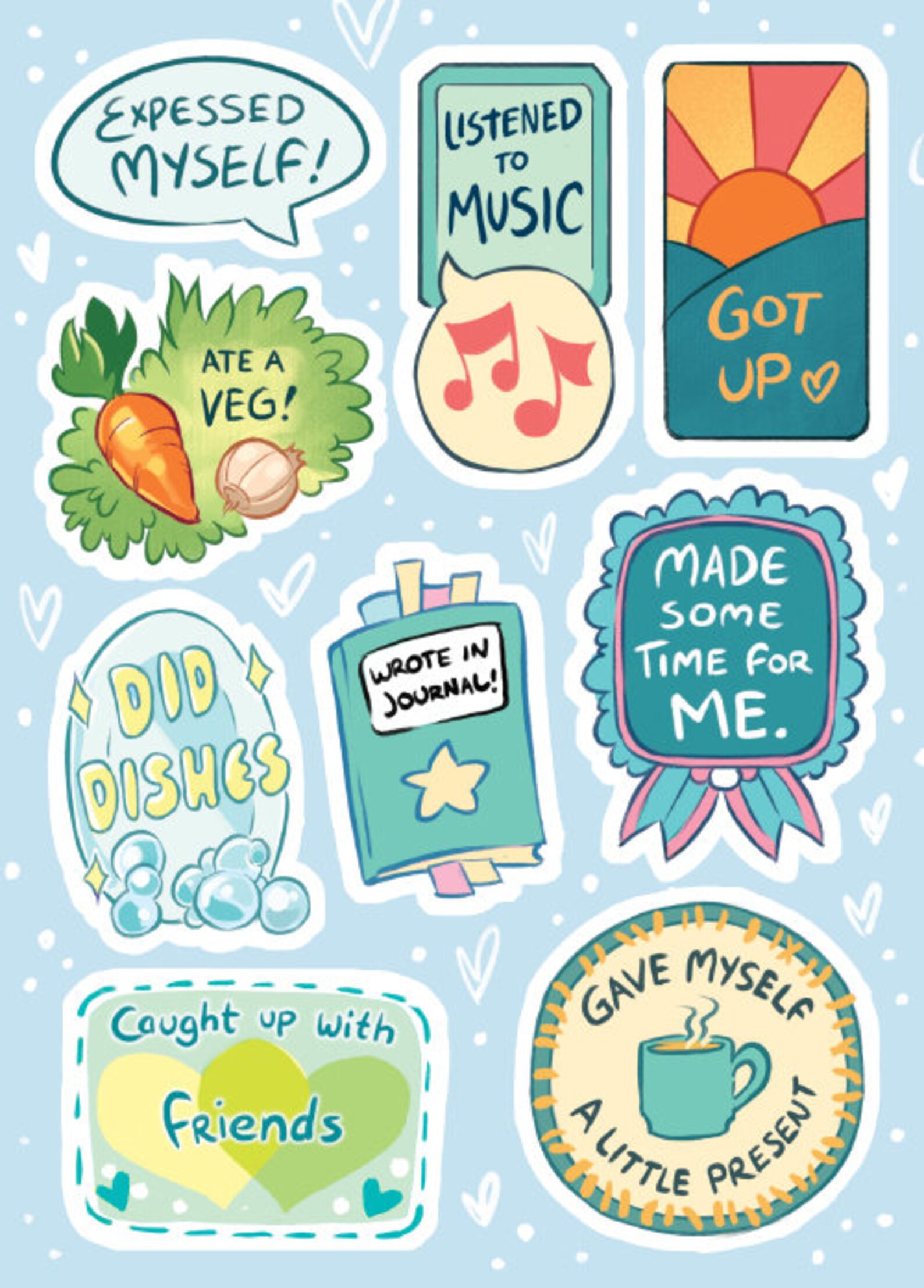 Self Care Sticker Set - Etsy