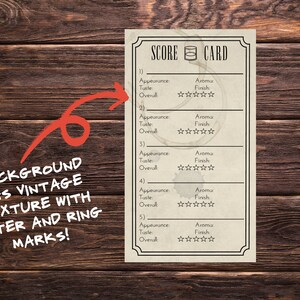 Tasting Party Scorecard - Etsy