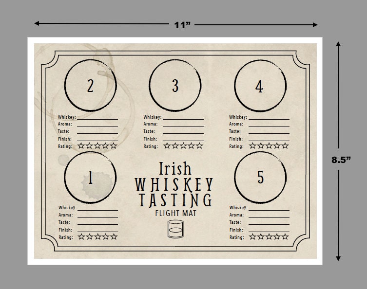 Irish Whiskey Tasting Mat - Etsy