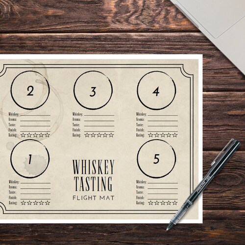 Whiskey Tasting Party Mat - Etsy