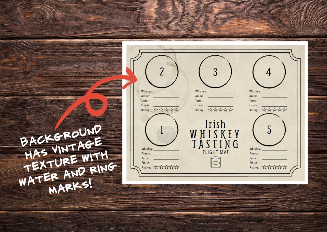Irish Whiskey Tasting Mat - Etsy