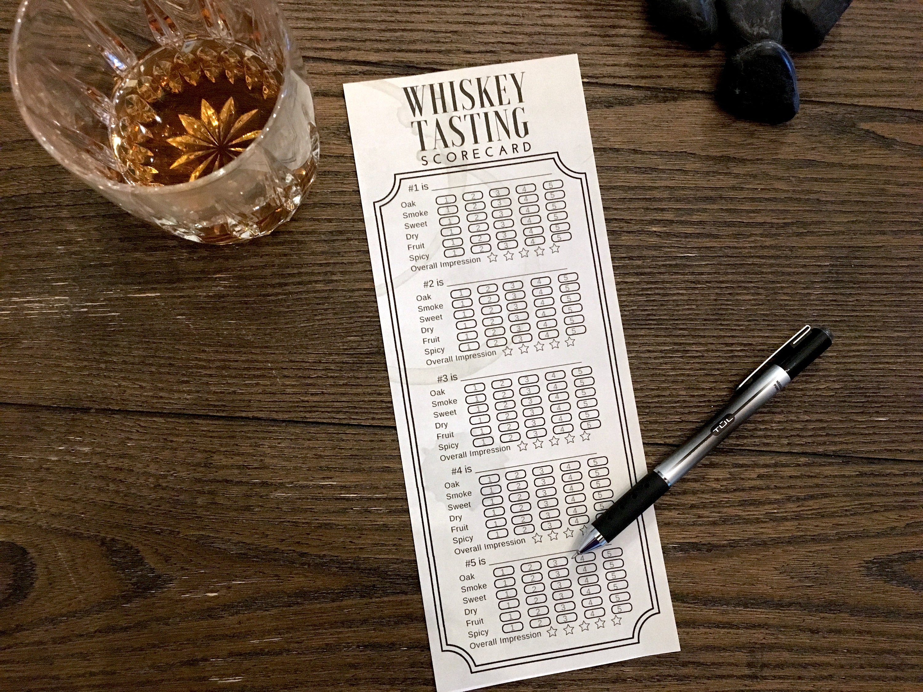 Whiskey Tasting Scorecard - Etsy
