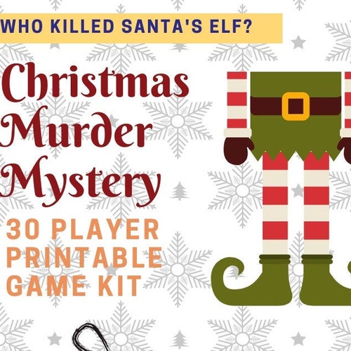 XL 30 PLAYER Who Killed Santa's Elf // Christmas Murder - Etsy