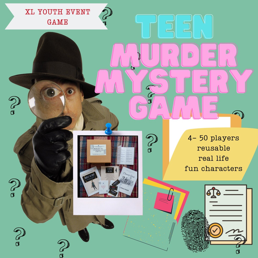 XL 50 Player Clean Murder Mystery Game | 4- 50 Players Youth Church ...
