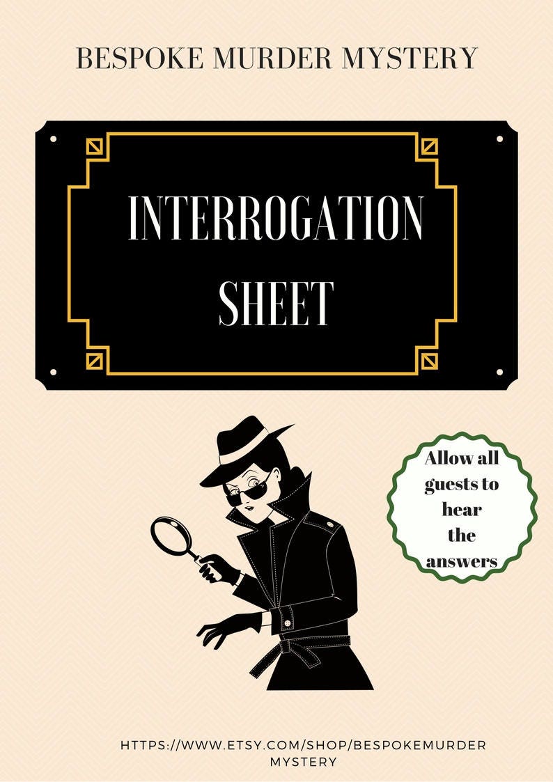 Valentine's Day Murder Mystery Kit // Murder Mystery Game // Dinner ...