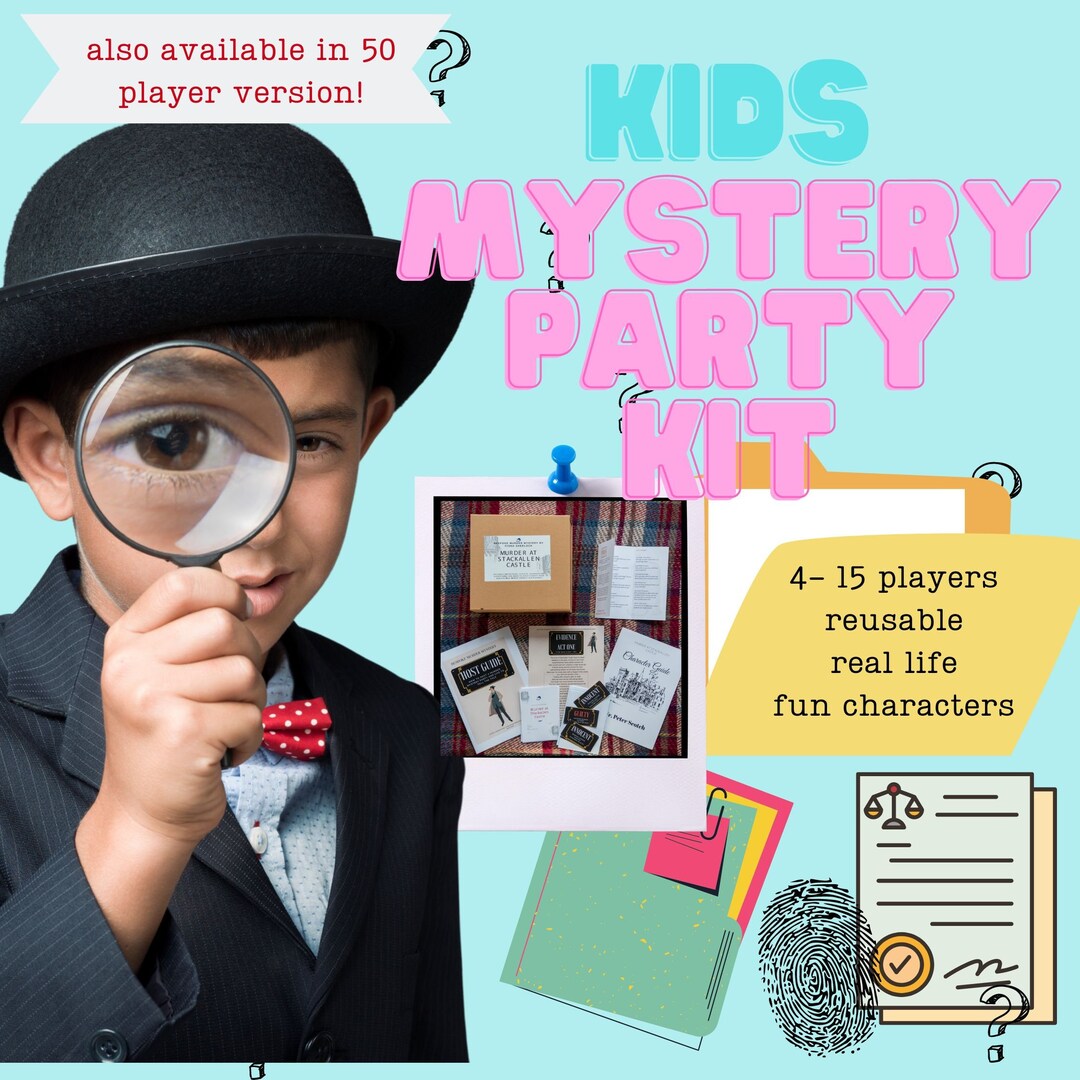 Kids Mystery Party Activity | Classic Castle Murder Mystery | Printable ...