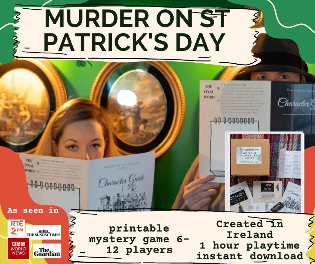 Irish Murder Mystery | St Patrick's Day Mystery Party // Irish Theme ...
