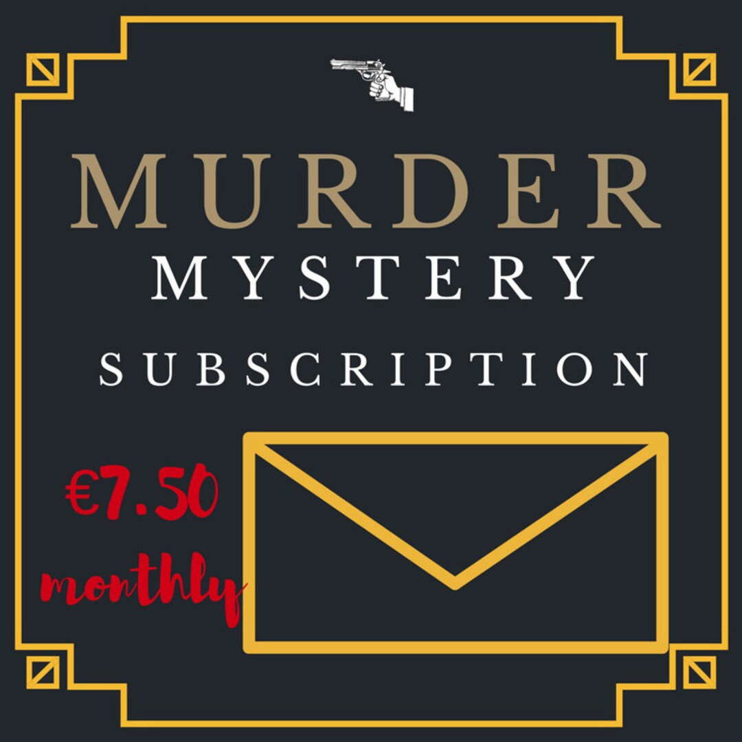 Murder Mystery Subscription Box //downloadable Murder Mystery Games ...