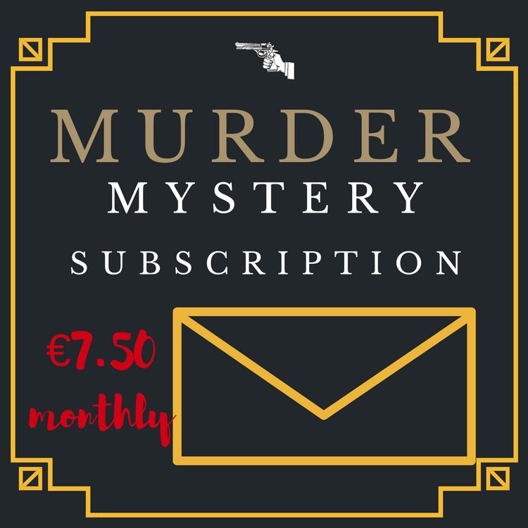 Murder Mystery Subscription Box //downloadable Murder Mystery Games ...