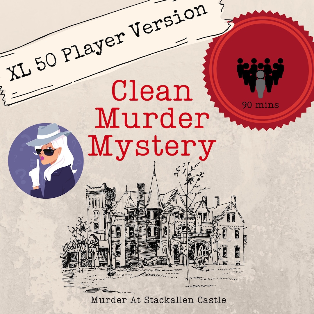 XL 50 Player Classic Christmas Castle Murder Mystery | 5-50 Reusable ...