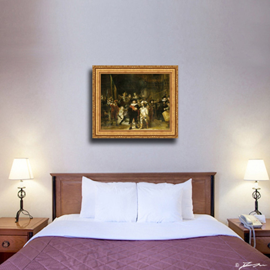 Rembrandt Harmenszoon Van Rijn "the Nightwatch" Framed Canvas Giclee ...