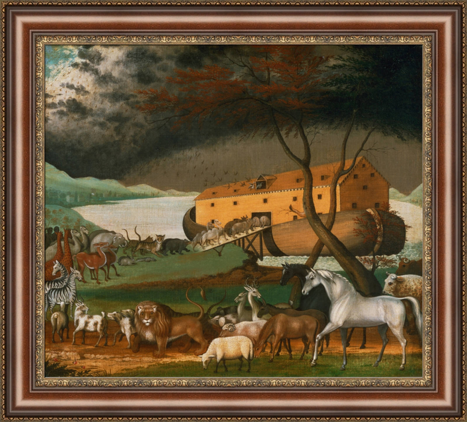 Edward Hicks "noah's Ark" Framed Canvas Giclee Art Print - Etsy