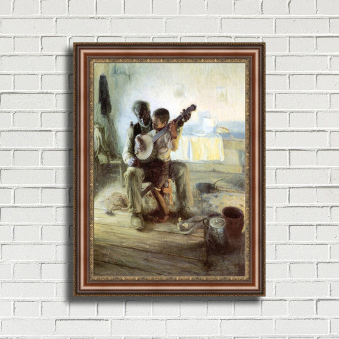 Henry Ossawa Tanner "the Banjo Lesson" Framed Canvas Giclee Print ...