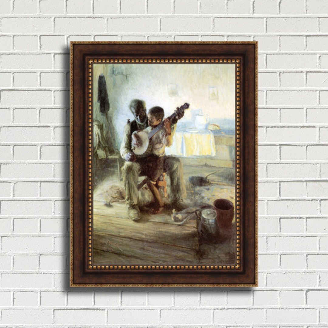 Henry Ossawa Tanner "the Banjo Lesson" Framed Giclee Canvas Art Print ...