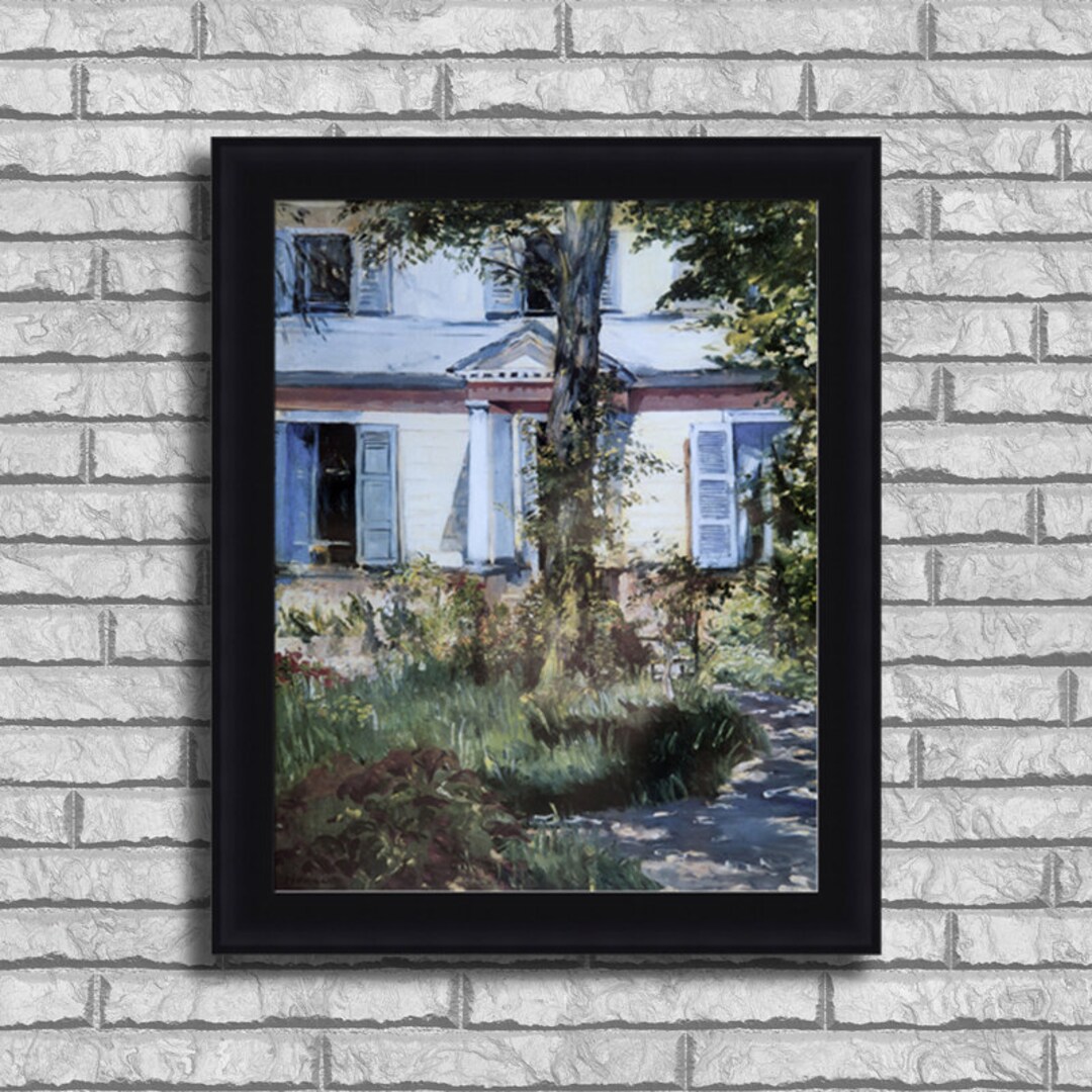 Edouard Manet "villa at Rueil" Framed Canvas Giclee Print (MD370-70 ...