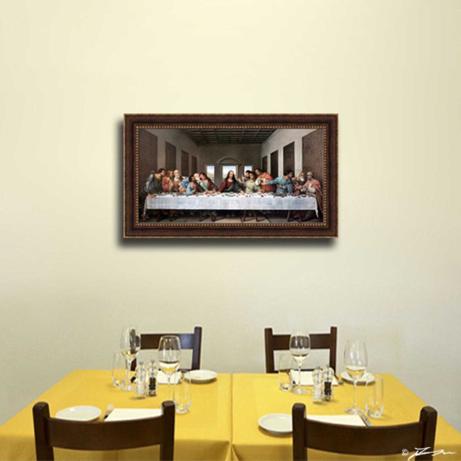 Leonardo Da Vinci "the Last Supper" Framed Canvas Giclee Print (MD804 ...