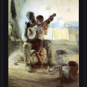 Henry Ossawa Tanner "the Banjo Lesson" Framed Giclee Canvas Art Print ...