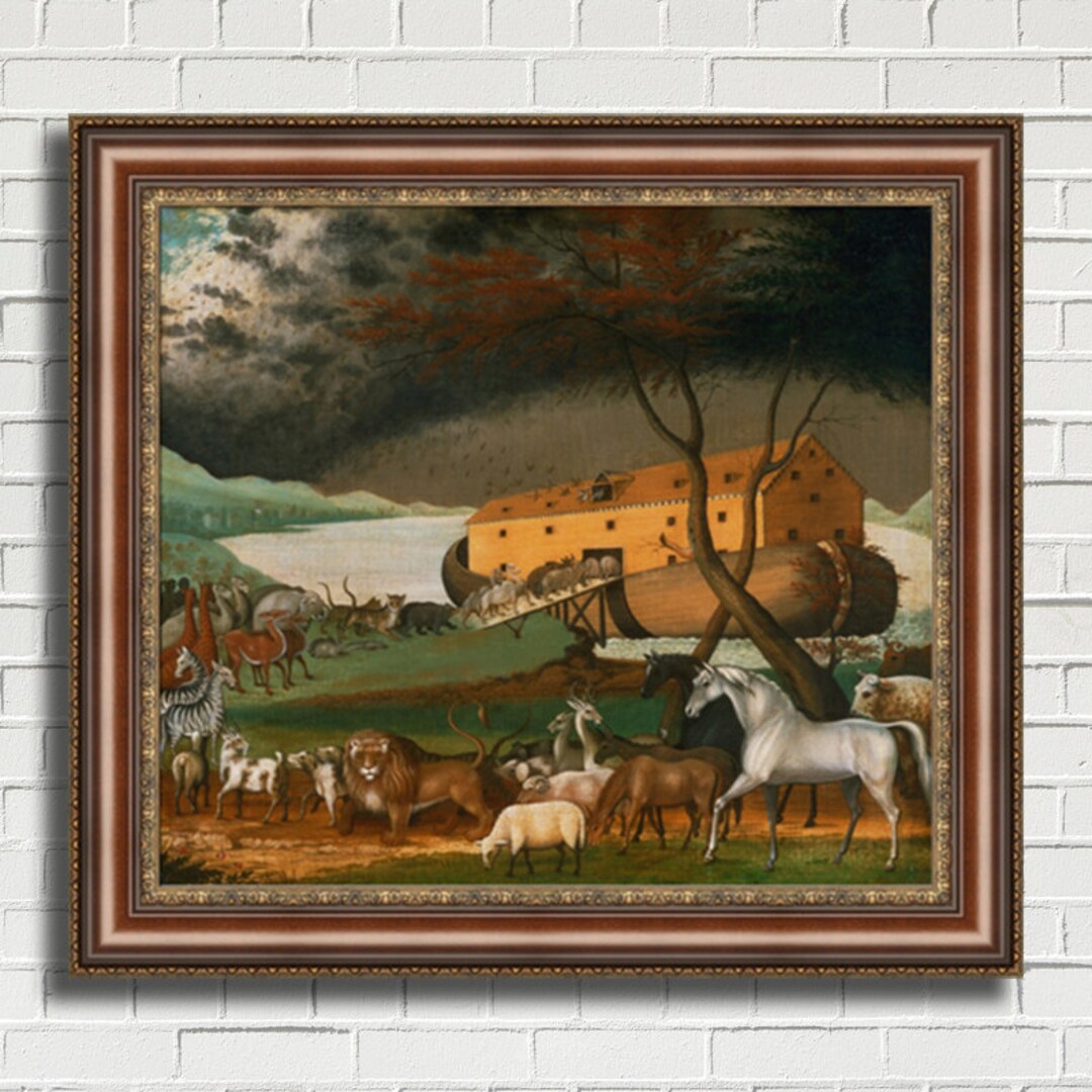 Edward Hicks "noah's Ark" Framed Canvas Giclee Art Print - Etsy