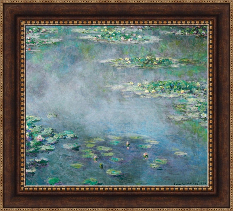 Claude Monet "the Water Lilies" Framed Canvas Giclee Print (MD804-80 ...