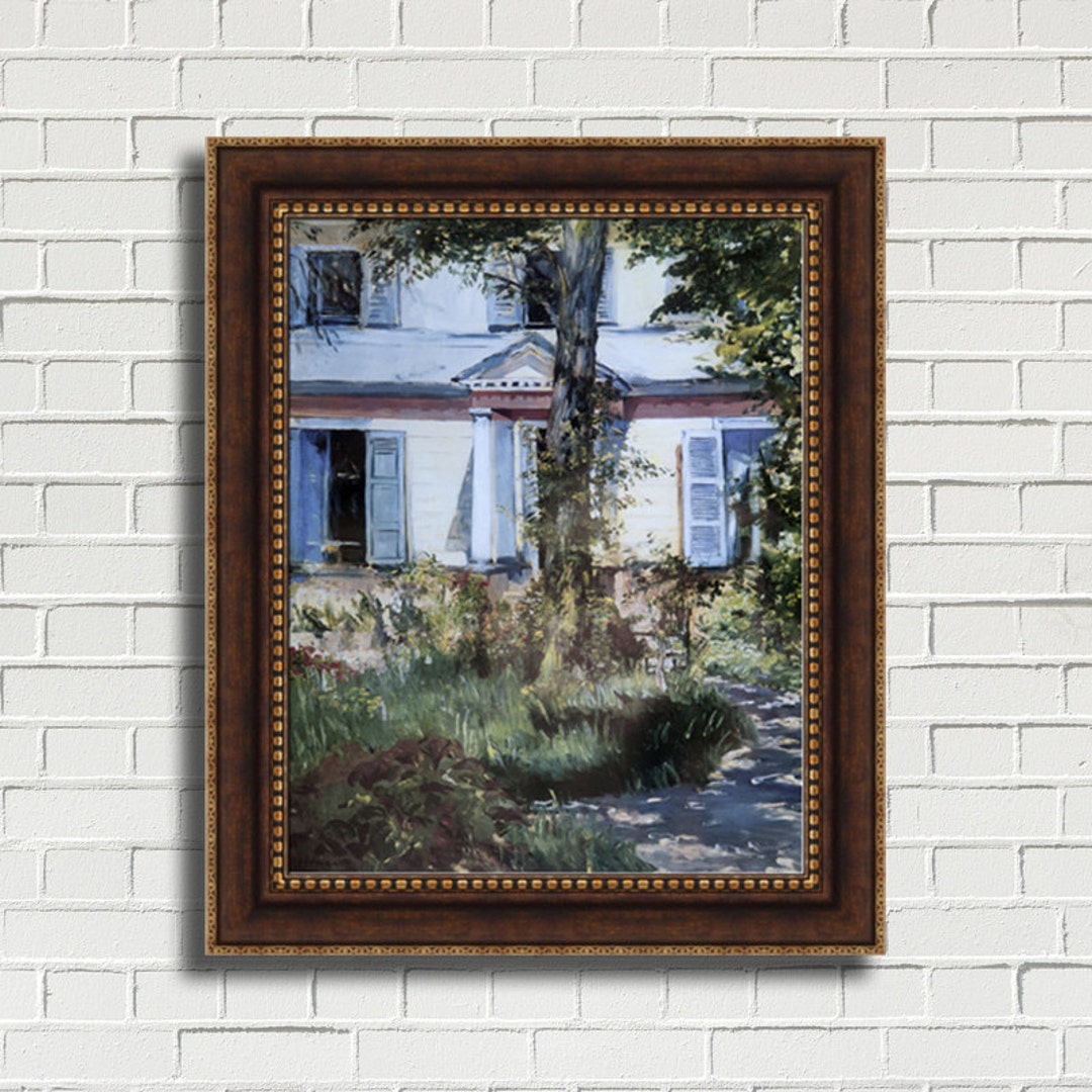 Edouard Manet "villa at Rueil" Framed Canvas Giclee Print (MD804-80 ...