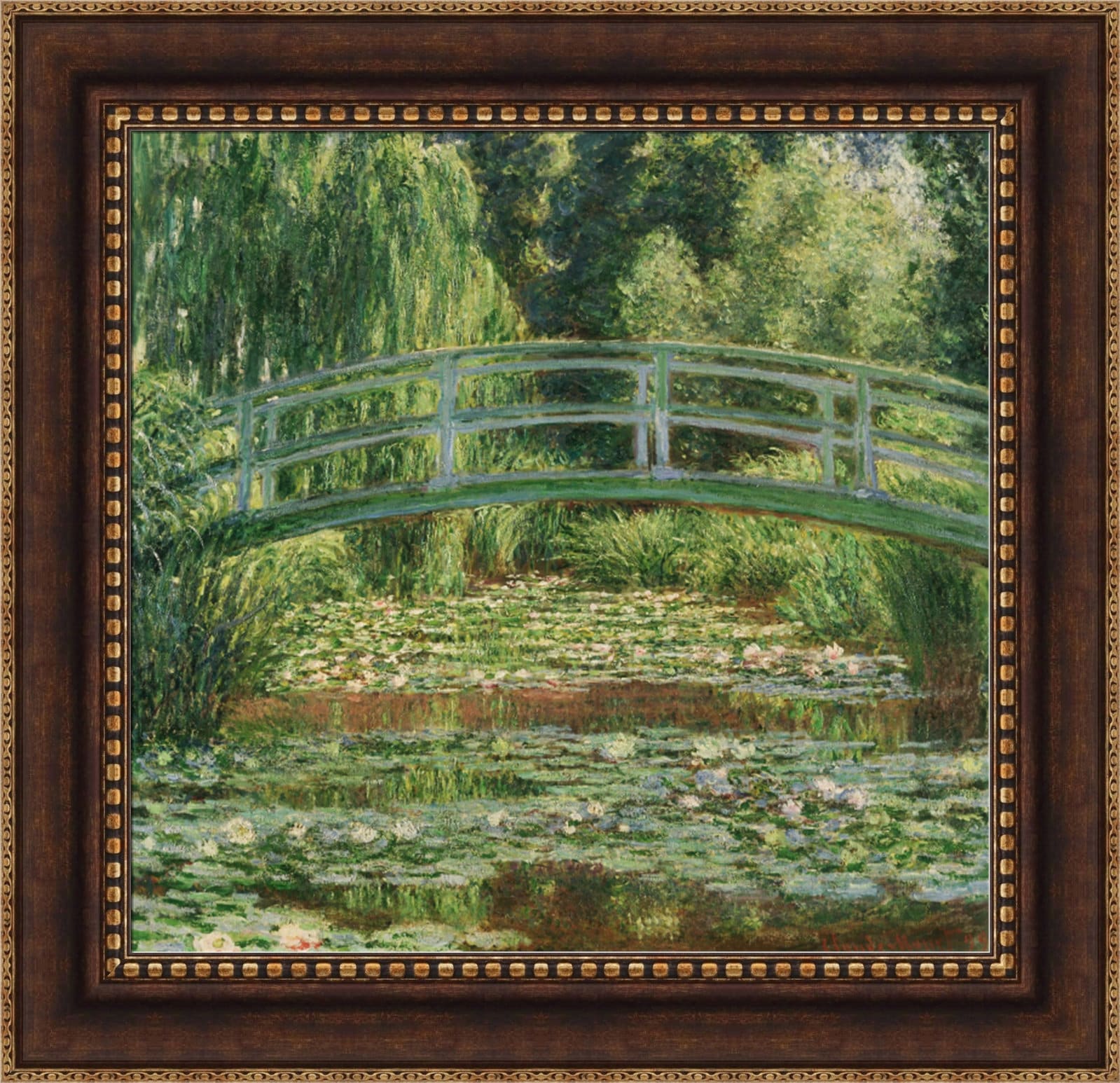 Claude Monet the Japanese Bridge Framed Canvas | Etsy