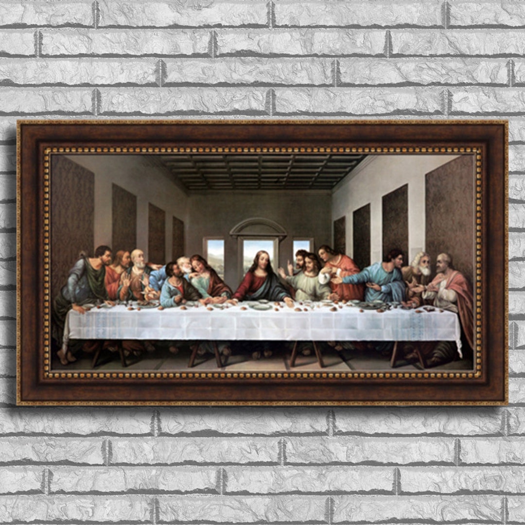 Leonardo Da Vinci "the Last Supper" Framed Canvas Giclee Print (MD804 ...