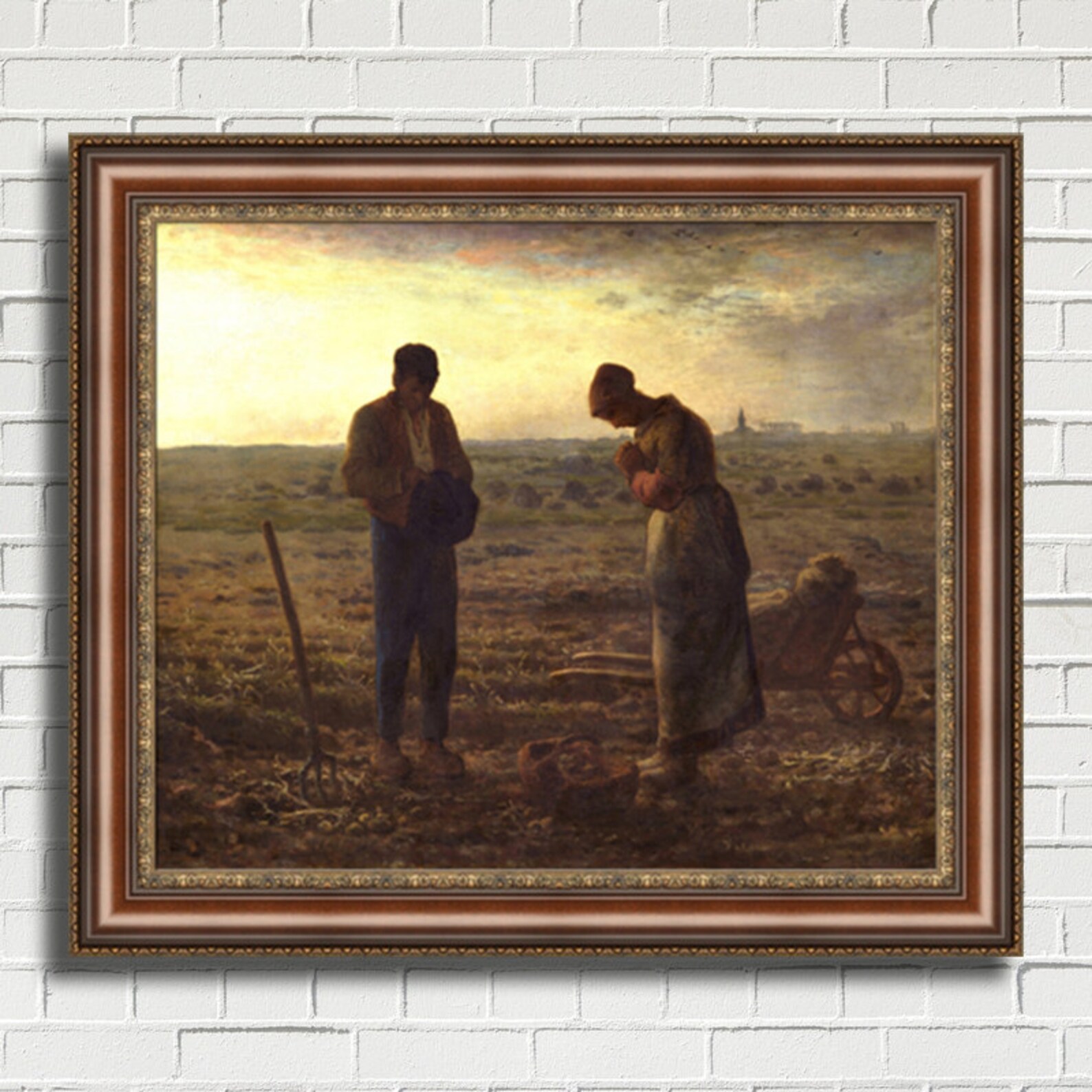 Jean-francois Millet the Angelus Framed Canvas - Etsy