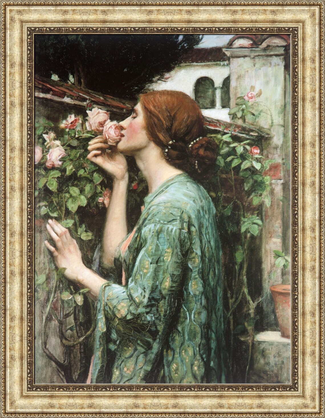 John William Waterhouse "the Soul of the Rose" Framed Canvas Giclee ...