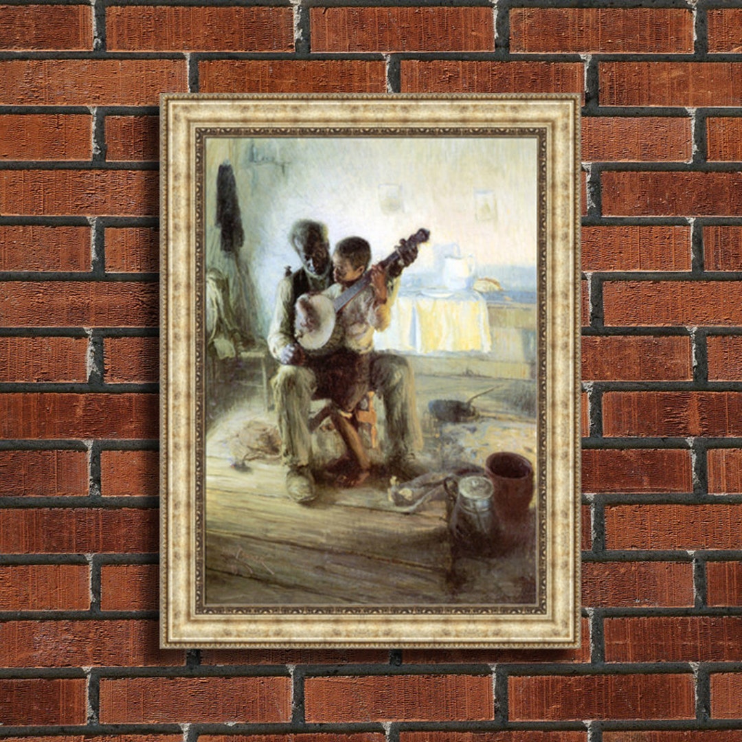 Henry Ossawa Tanner "the Banjo Lesson" Framed Giclee Canvas Art Print ...