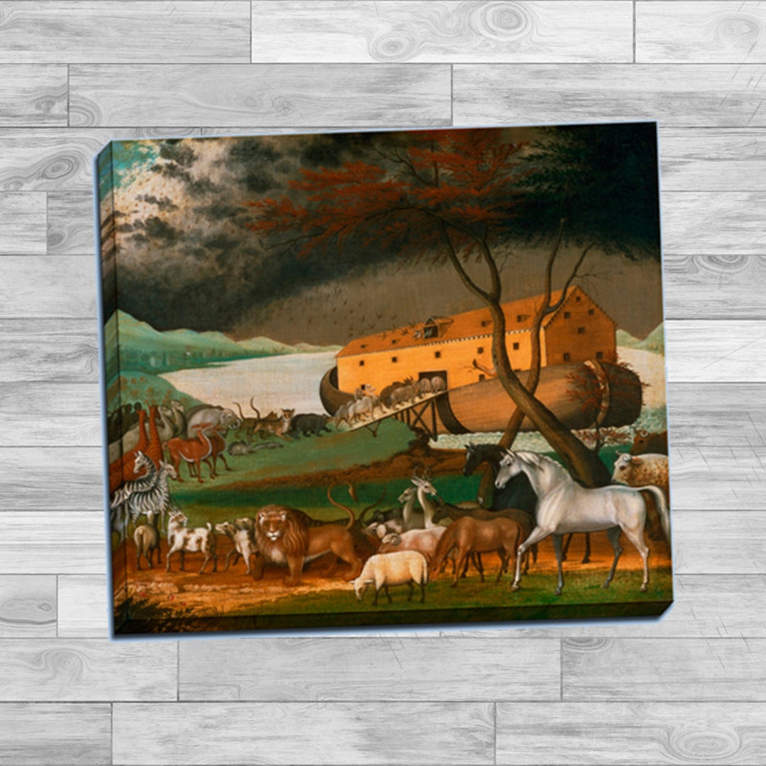 Edward Hicks Noah's Ark Giclee Canvas Print - Gallery Wrapped - Etsy
