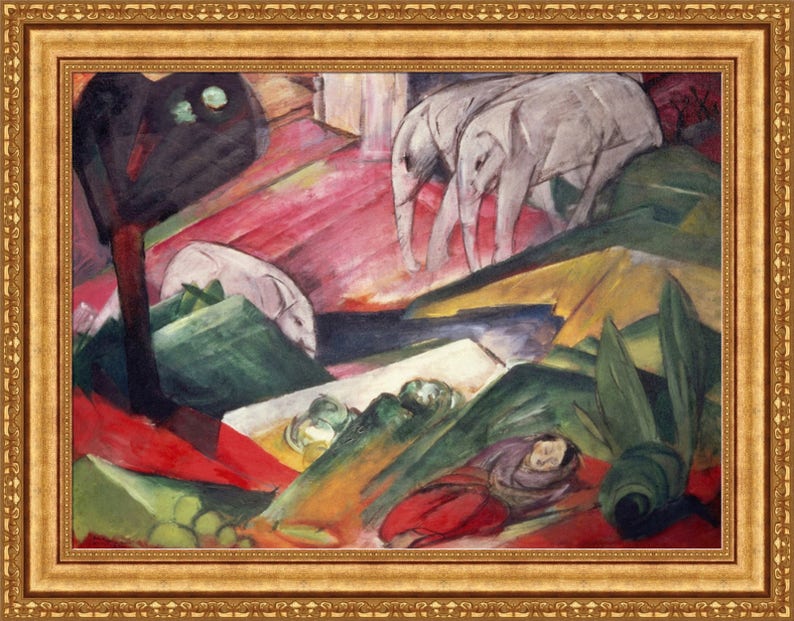 Franz Marc the Fox Framed Canvas Giclee Print - Etsy