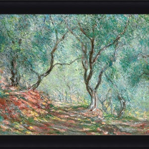 Claude Monet "olive Tree Wood in the Moreno Garden" Framed Canvas ...