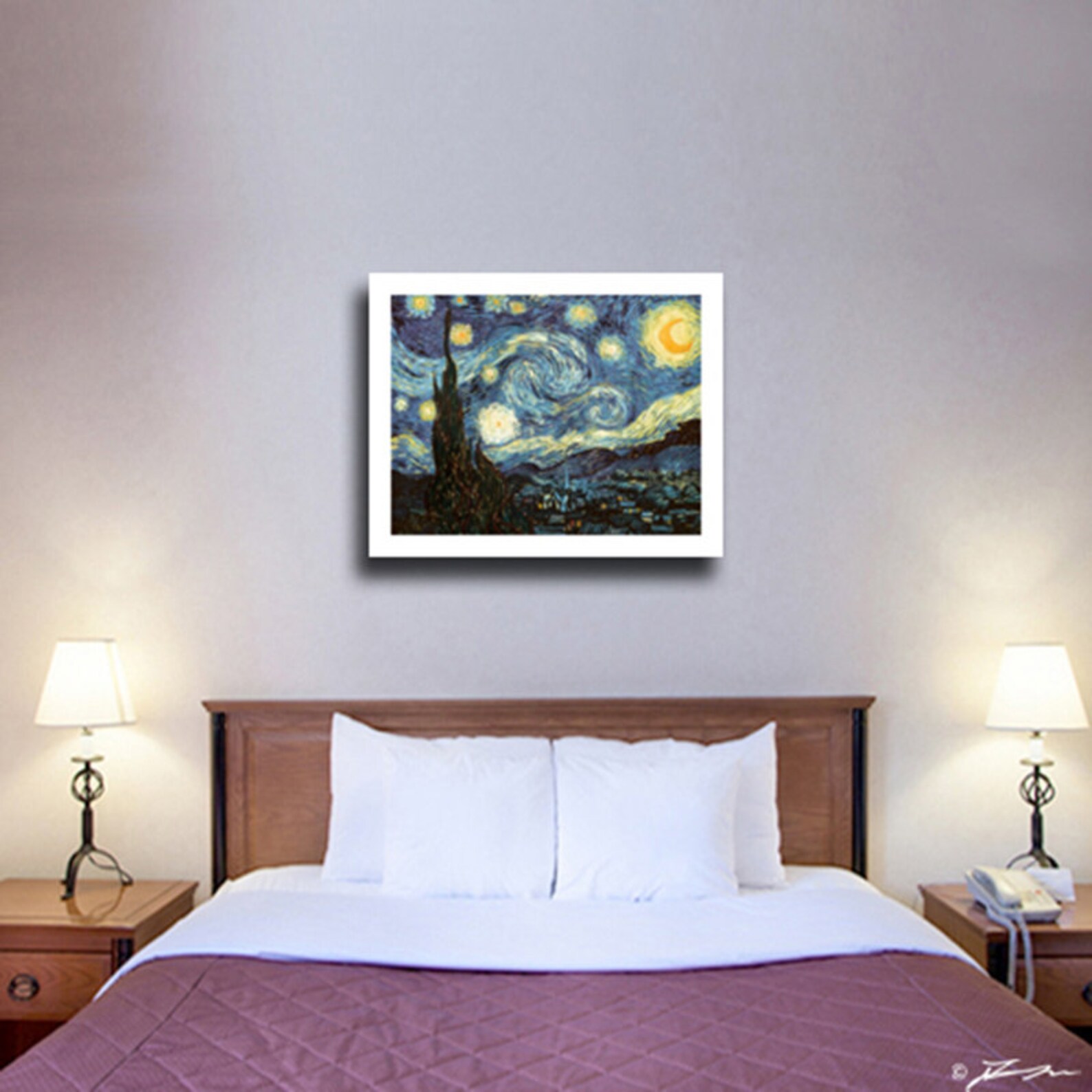 Vincent Van Gogh the Starry Night Framed Canvas - Etsy