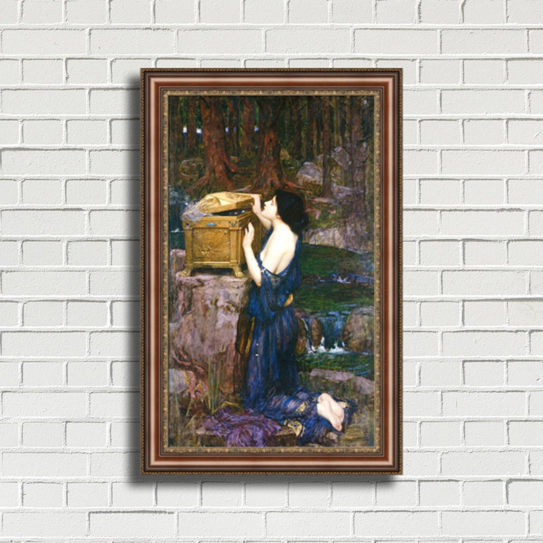 John William Waterhouse "pandora" Framed Canvas Giclee Print (MD393-03 ...