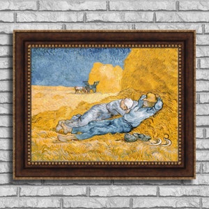 Vincent Van Gogh "noon-rest From Work (after Millet)" Framed Canvas ...
