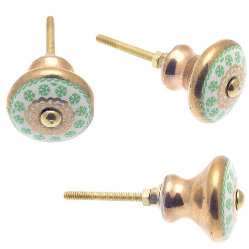 Ceramic Door Knobs Vintage Style Glass and Hand Painted Vintage Designs ...