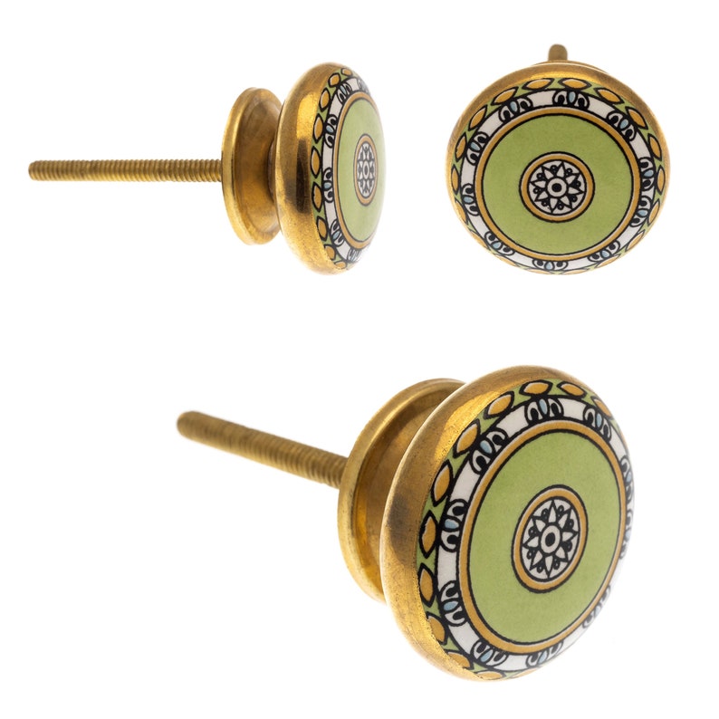 Ceramic Door Knobs Vintage Style Glass and Hand Painted - Etsy UK