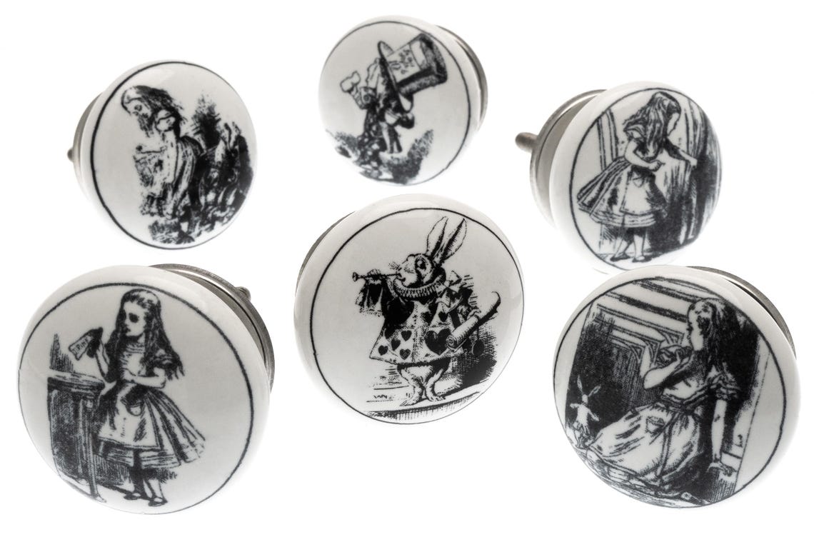 Cupboard Knobs Hand Painted Ceramic Kitchen Drawer Pull Door Handle ...