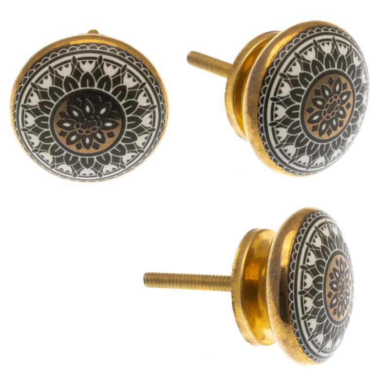 Ceramic Door Knobs Vintage Style Glass and Hand Painted Vintage Designs ...