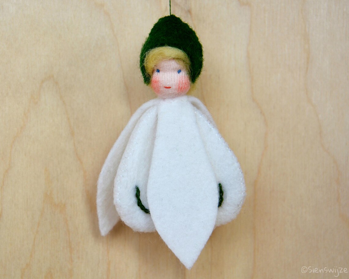 Flower Child Snowdrop Handmade Out of Wool Felt and Wool. Waldorf ...